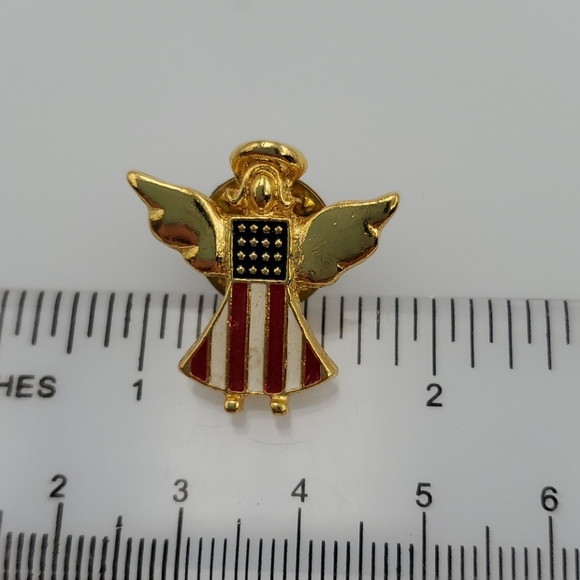 Unsigned | Jewelry | Usa Flag Angel Pin | Poshmark